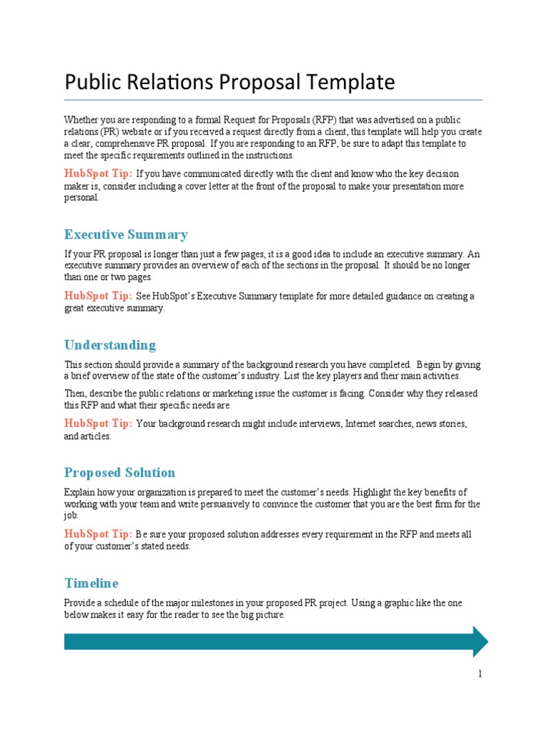 Public Relations Proposal Template: Executive Summary | PDF | Public ...