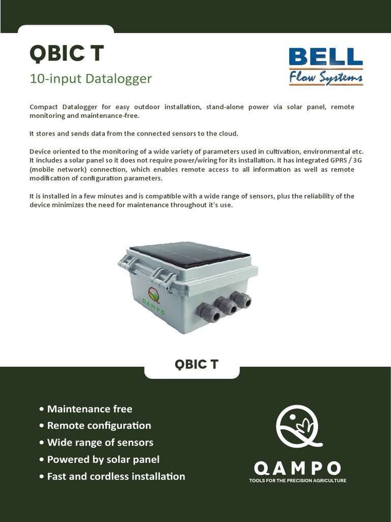 Qbic T: 10-Input Datalogger | PDF