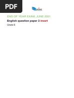 English Stage 8 Sample Paper 1 - tcm143-595366 | PDF | Paragraph | Writers