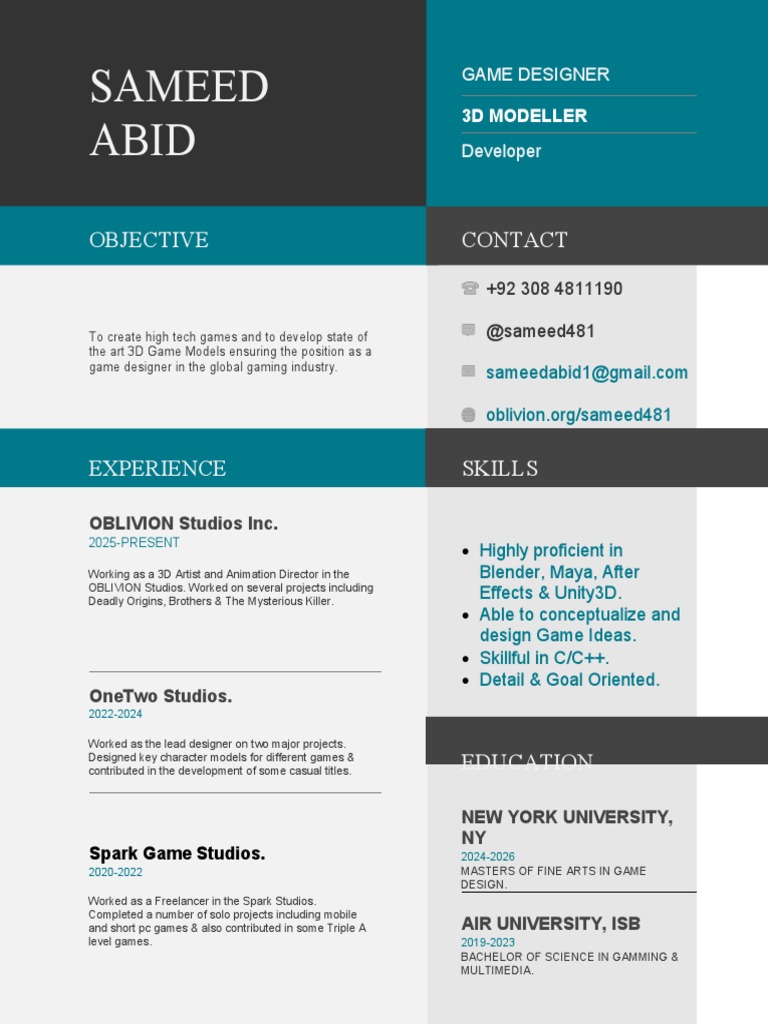 Sameed CV Template | PDF