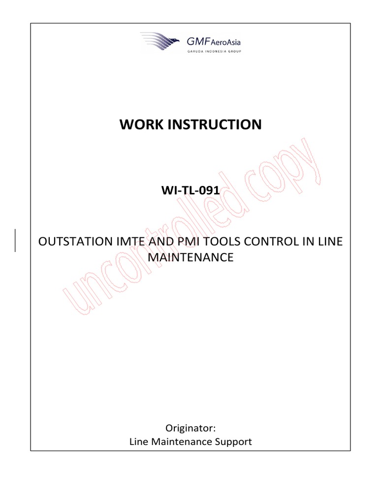 WI-TL-091 Outstation IMTE and PMI Control | PDF | Calibration | Computing