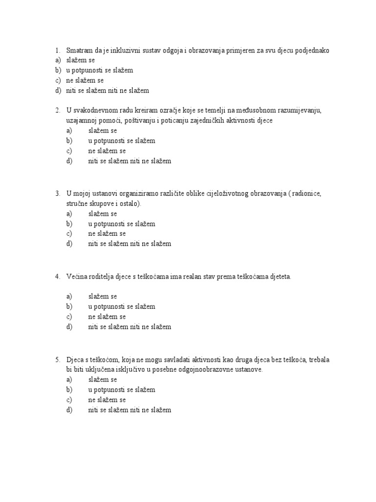 Anketni Upitnik | PDF