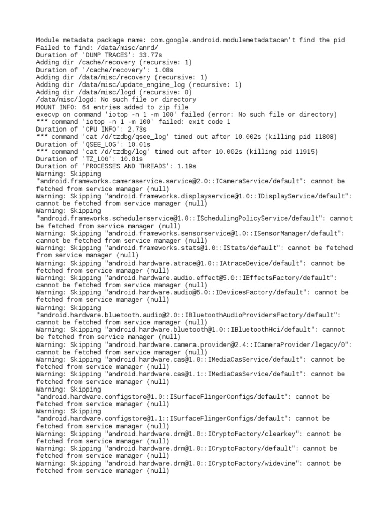 Bugreport Olivelite QKQ1.191014.001 2021 05 07 22 48 15 Dumpstate - Log 11196 | PDF | Computer ...