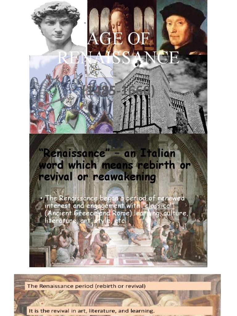 Age of Renaissance - PPT (2021) | PDF | Humanism | Renaissance