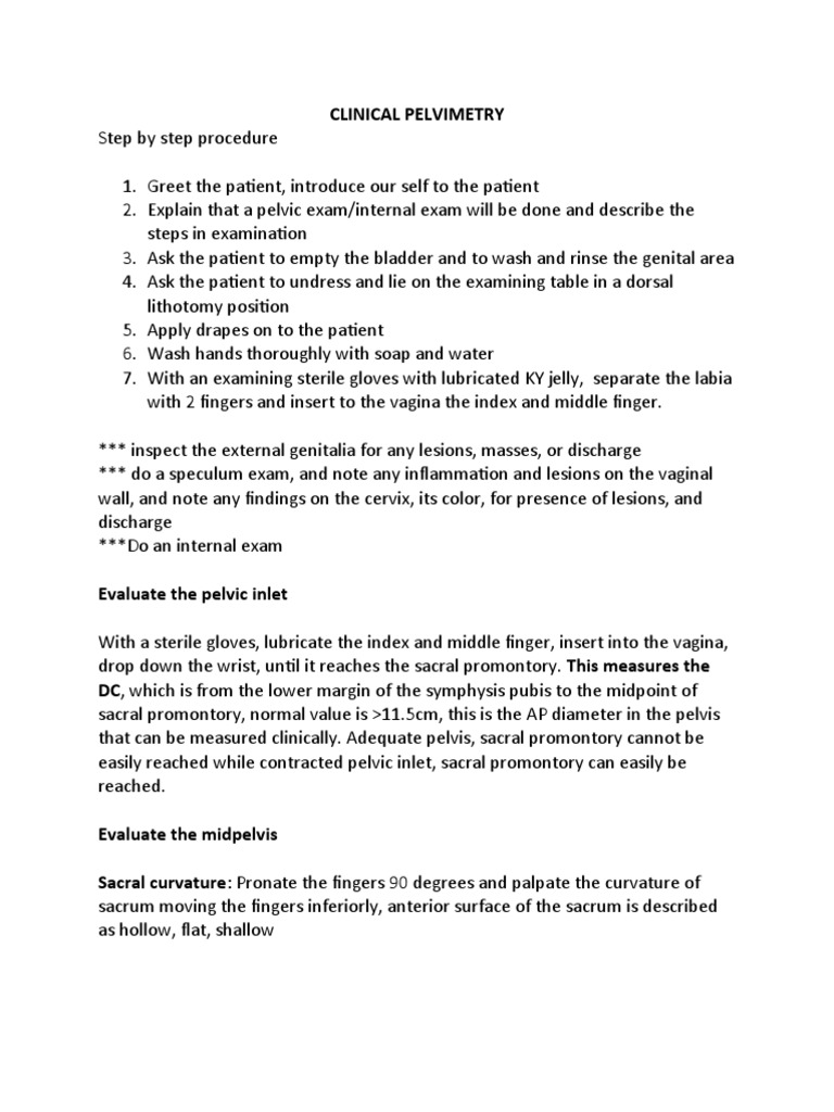 Clinical Pelvimetry | PDF | Pelvis | Vagina