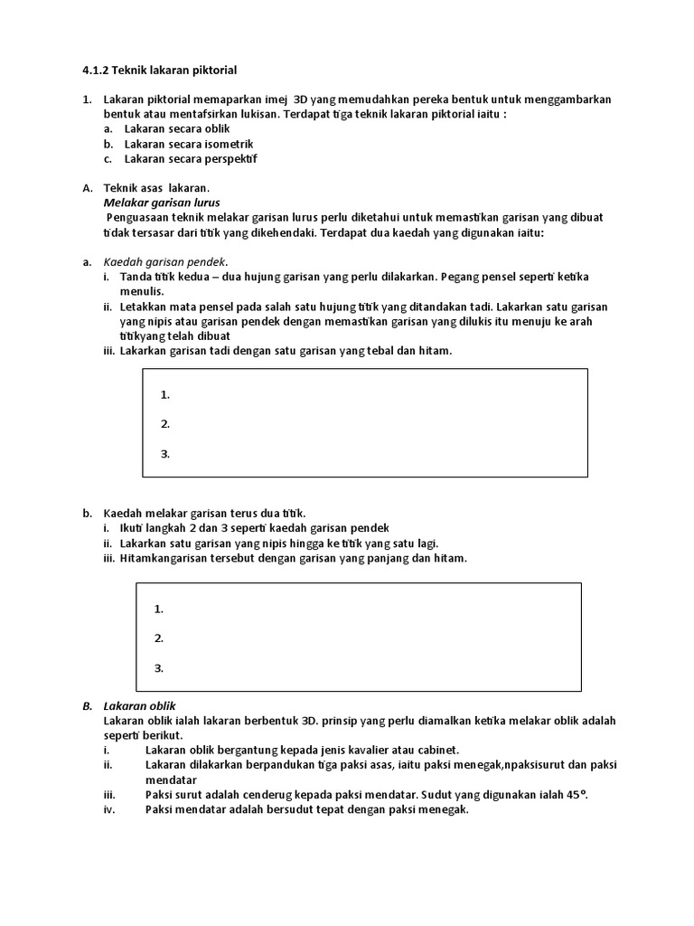 Teknik Lakaran Piktorial | PDF