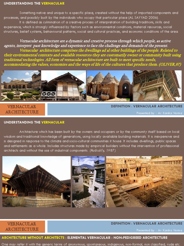 1 - Introduction To Vernacular Architecture - Part 1 | PDF | Economic ...
