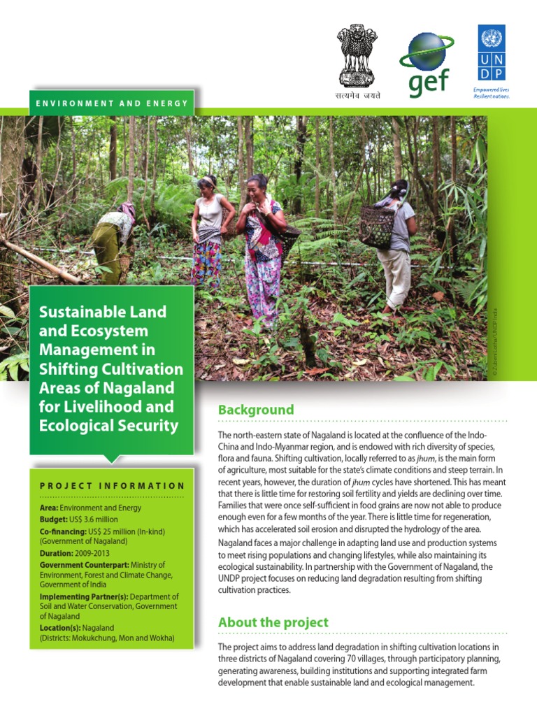 Sustainable Land & Ecosystem Management in Shifting Cultivation Areas ...