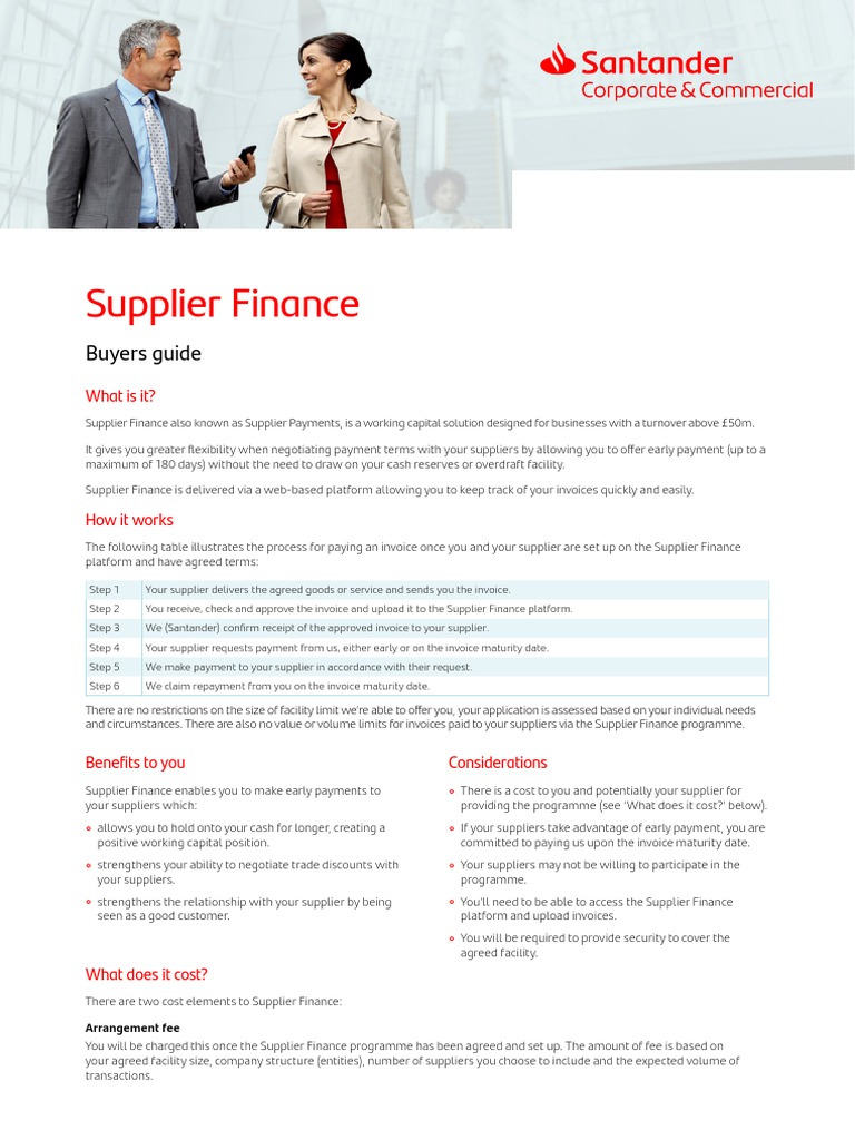 Supplier Finance: Buyers Guide | PDF | Interest | Discounting