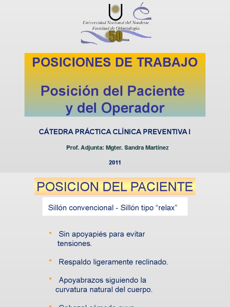 Posición Del Paciente y Operador.2011 | PDF | Ciencias de la Salud | Hombro