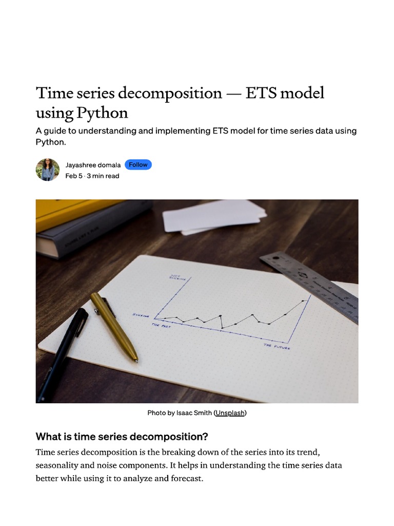 Time Series Decomposition - ETS Model Using Python | PDF