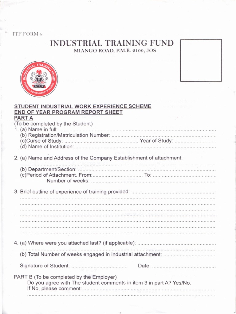 ITF - SIWES Report Sheet - 1584379696 | PDF | Business