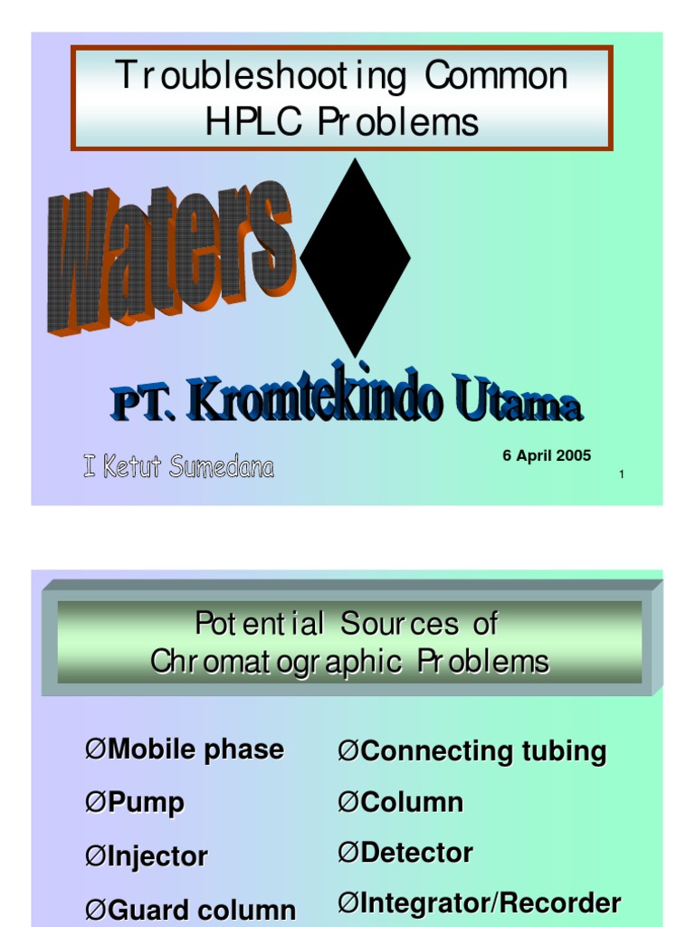 HPLC Troubleshooting - 6 - April | PDF | High Performance Liquid ...