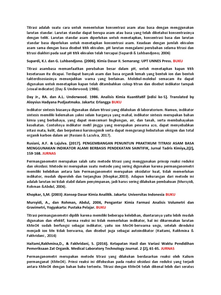 Metode Titrasi Asam Basa dan Permanganometri | PDF
