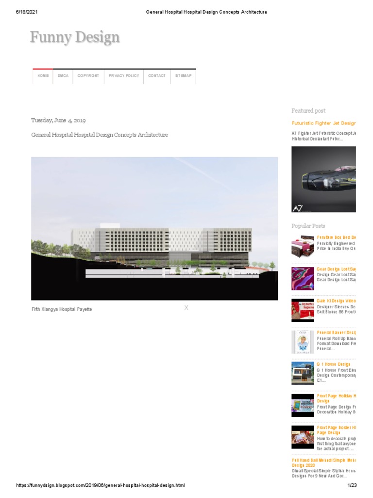 General Hospital Hospital Design Concepts Architecture | PDF | Hospital
