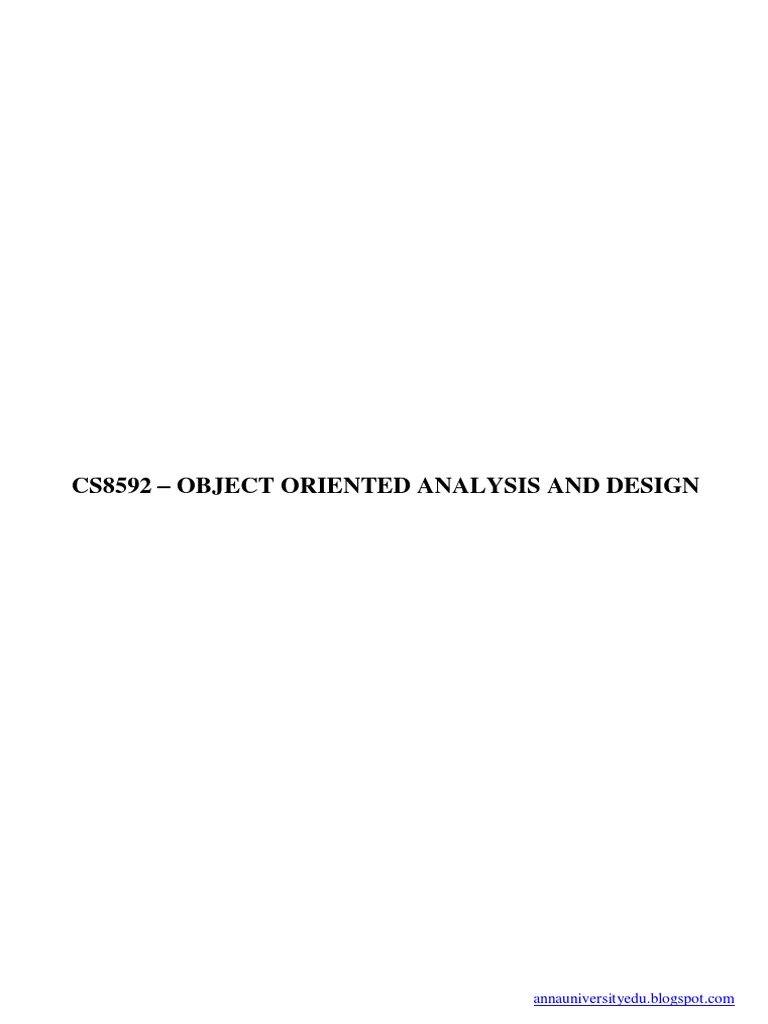 An Introduction to Object Oriented Analysis and Design Using the Unified Process | PDF | Use ...