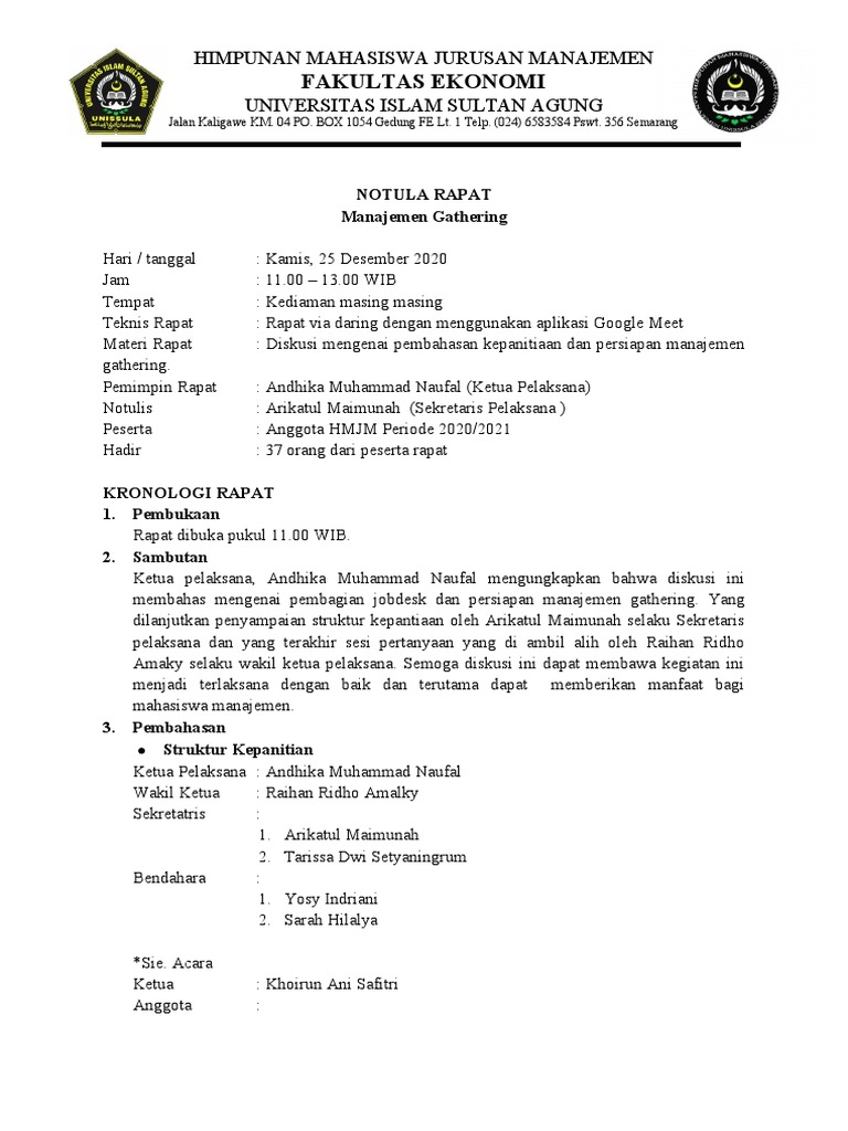 Notula Rapat 24 Des 2020 Pdf