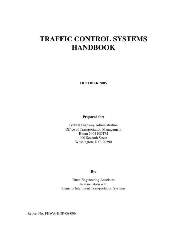 FHWA TrafficControlSystemsHandbook 10-2005-FINAL | PDF | Traffic ...