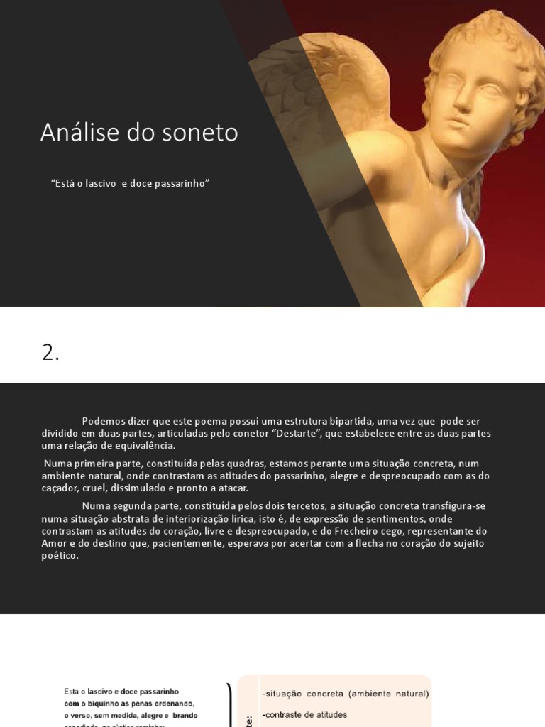 Análise do soneto - lascivo e doce passarinho | PDF | Sonetos | Amor