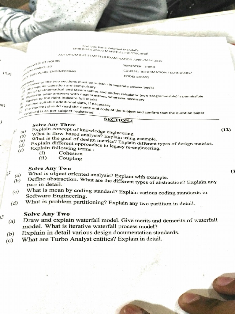 Software Engineering Question Paper Pdf 