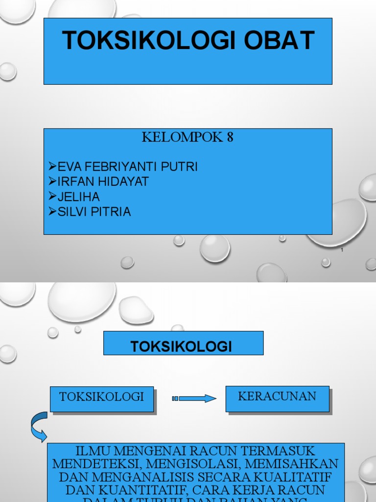 TOKSIKOLOGI OBAT Kel-8 | PDF | Kesehatan Holistik