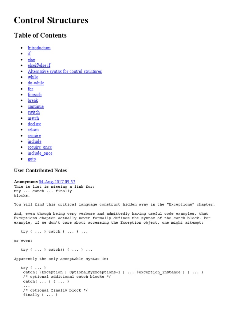 Control Statements PHP | PDF | Control Flow | Php