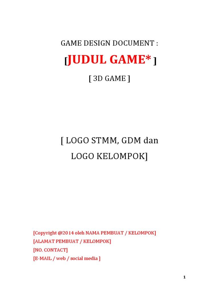 Template GDD 3D | PDF