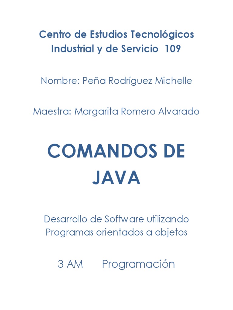 Comandos Java - Convert | Descargar gratis PDF | Java (lenguaje de ...