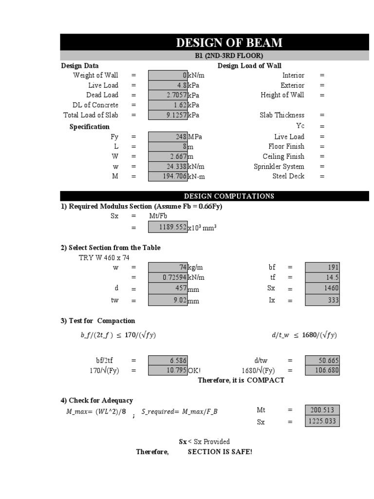 Beams Revised | PDF | Beam (Structure) | Wall