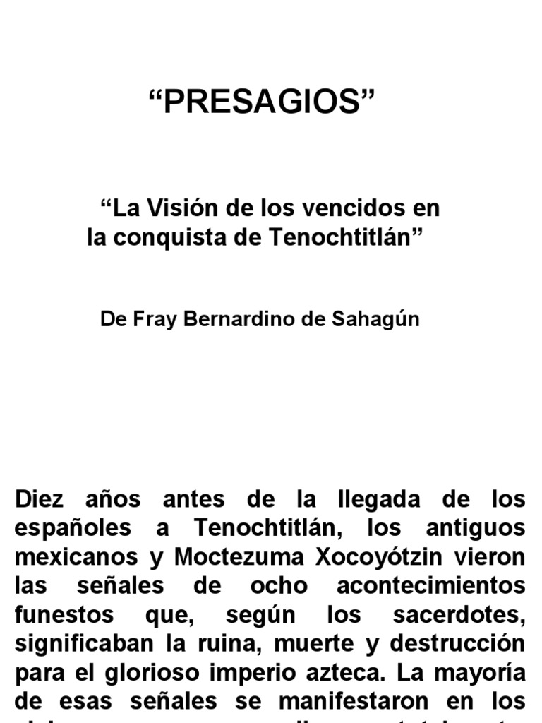 Presagios de la caída del Imperio Azteca: Los ocho signos funestos ...