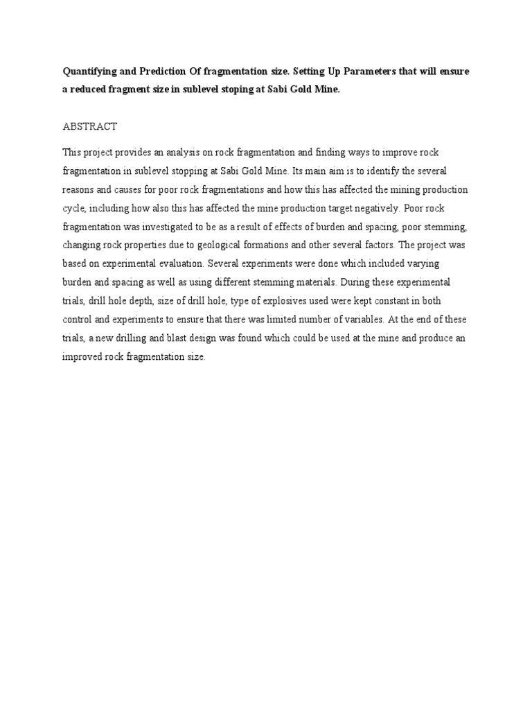 Lawrence Takafuma Project | PDF | Gold Mining | Mining