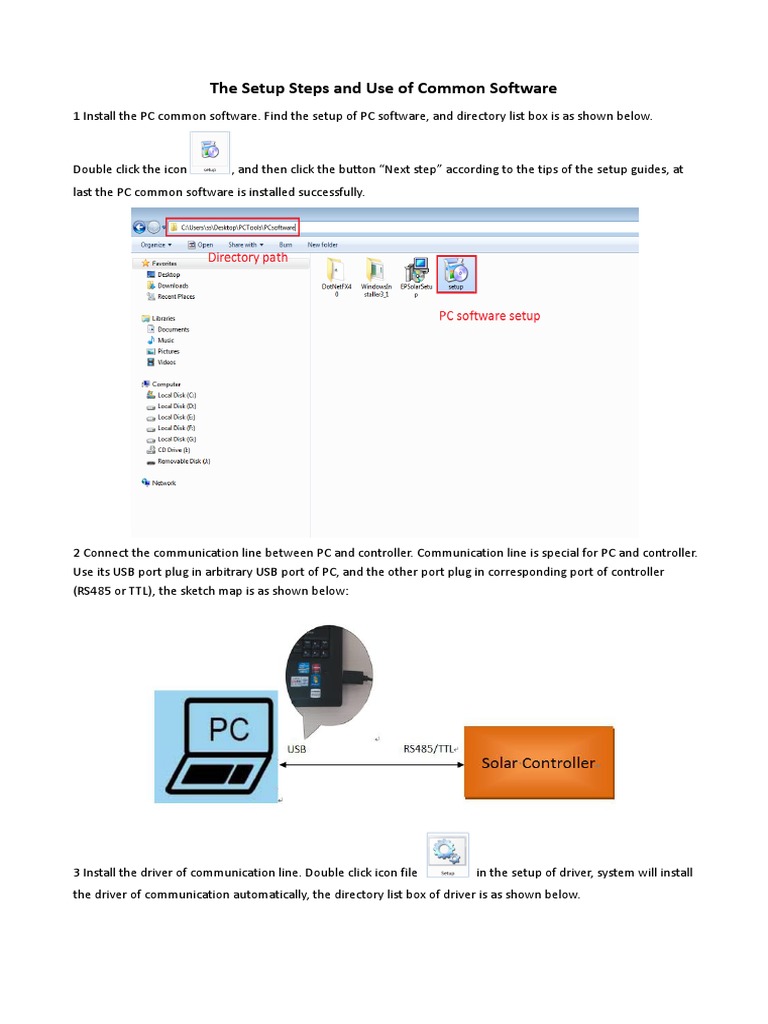 PC Software Installation Guide | PDF | Button (Computing) | Icon ...