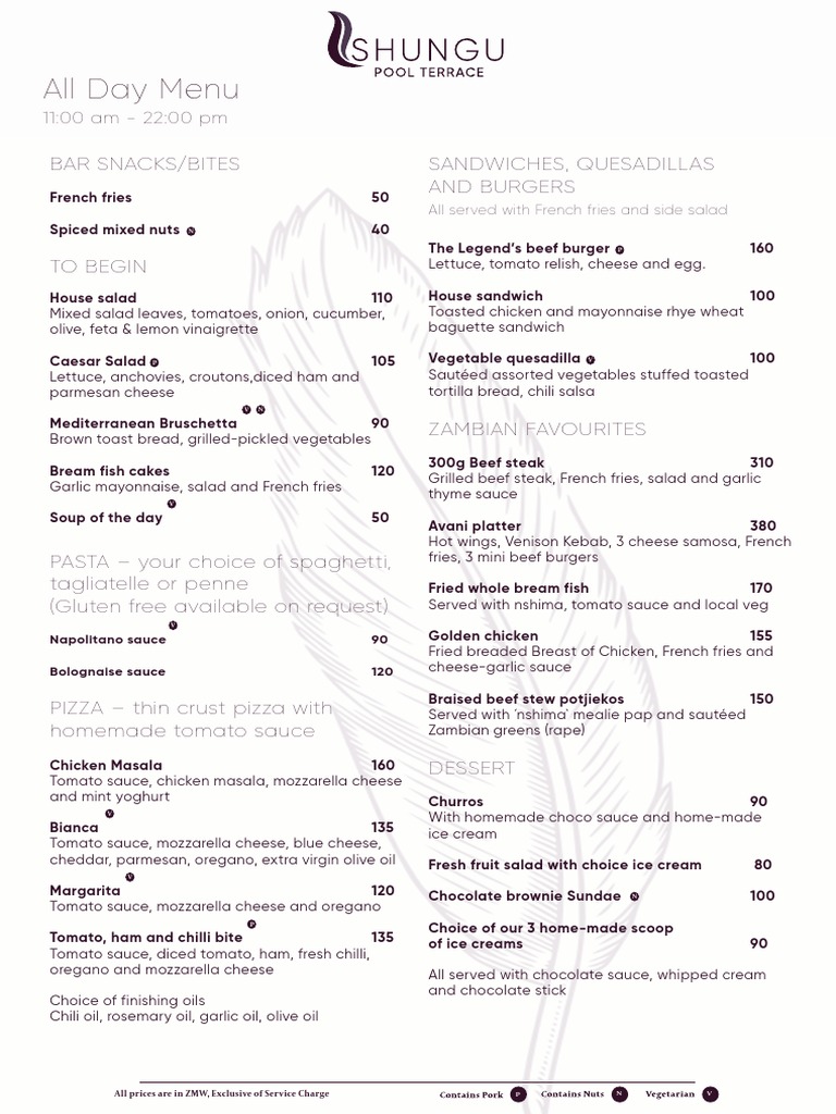 All Day Menu: Sandwiches, Quesadillas and Burgers Bar Snacks/Bites ...