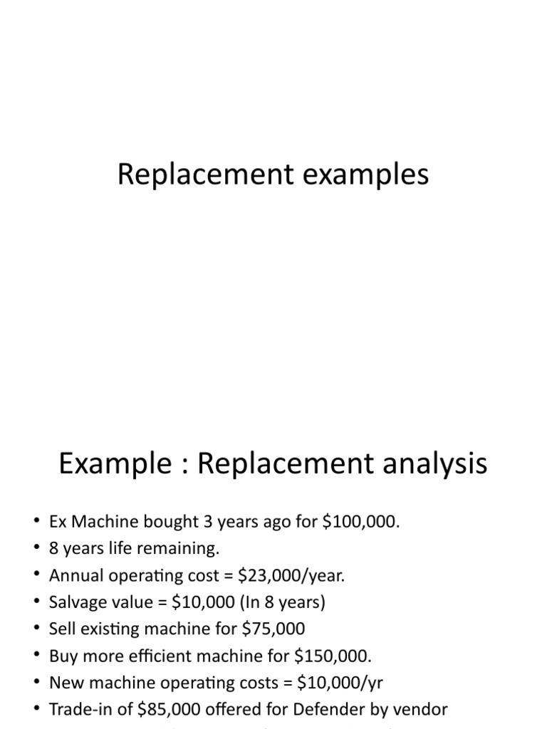 Replacement Examples | PDF