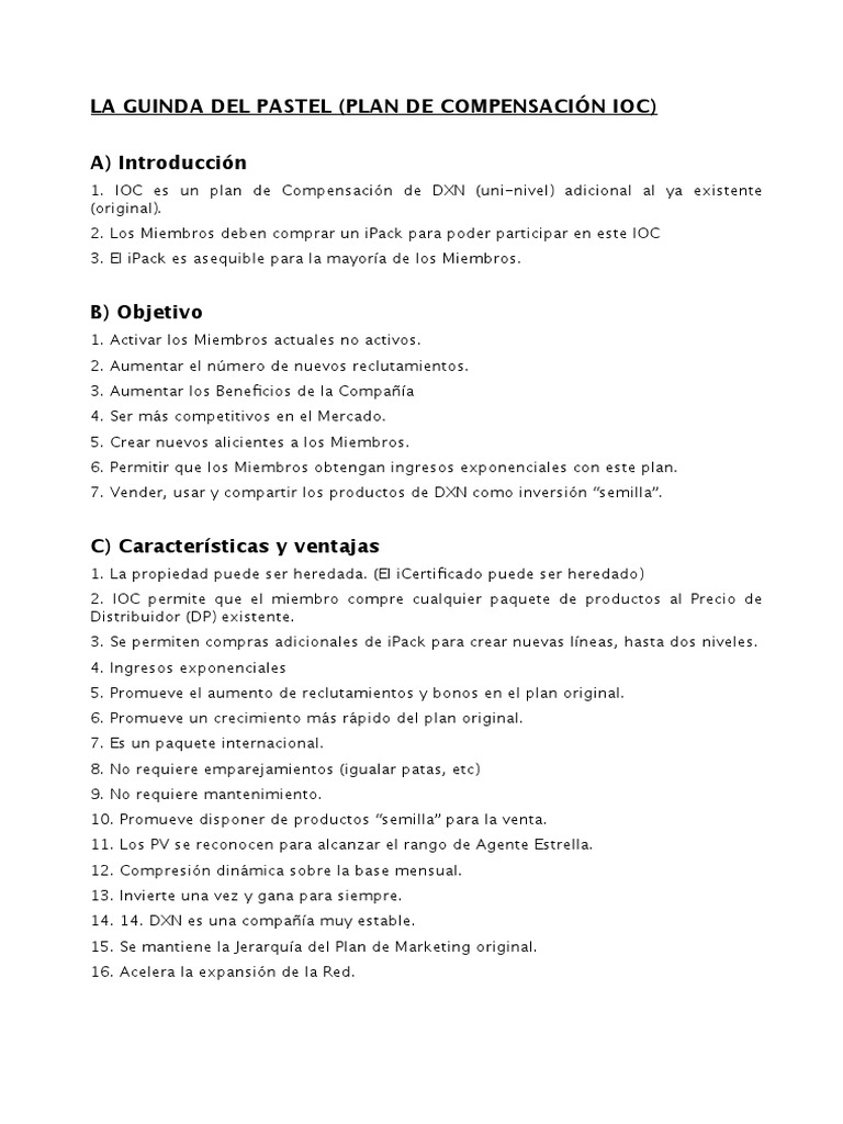 IOC Plan - Es ES | PDF | Marketing | Business