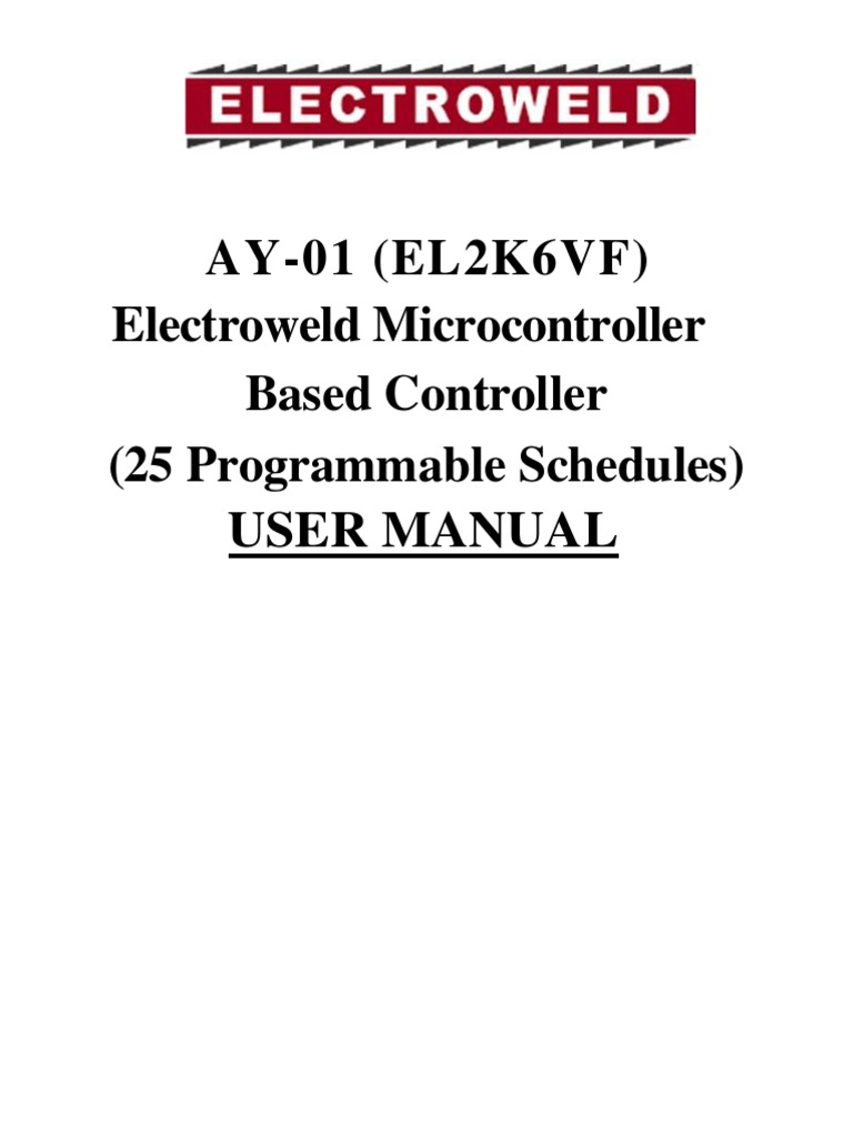AY-01 Micro Controller Manual | PDF | Welding | Construction