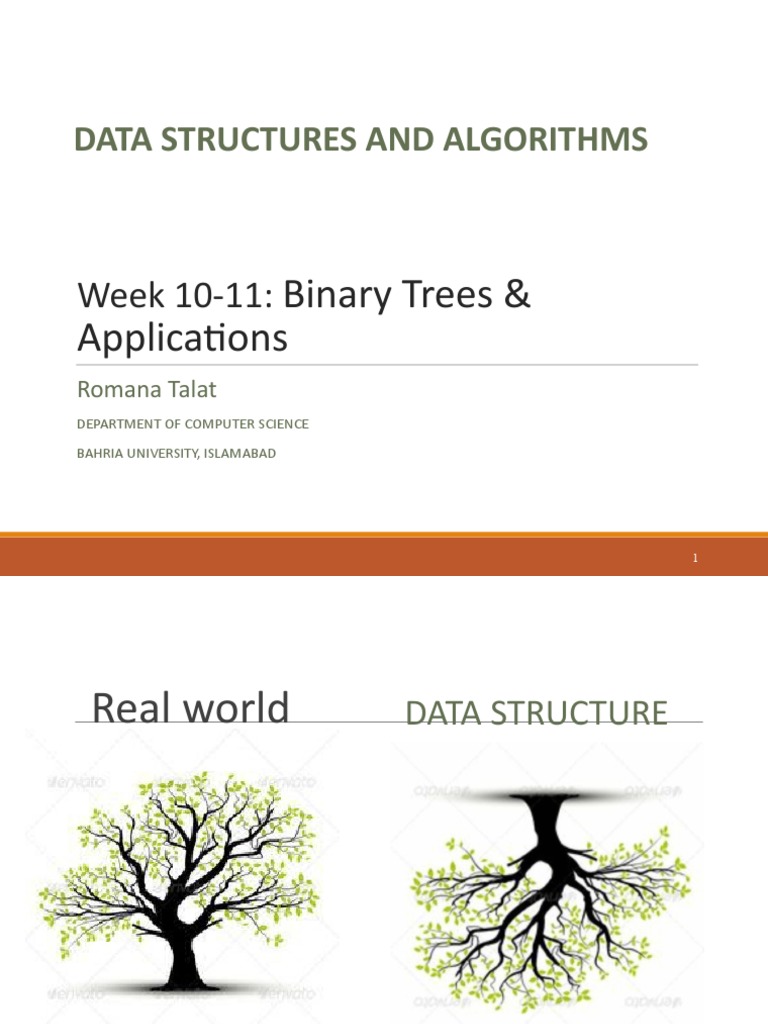 Data Structures and Algorithms: Binary Trees & Applications | PDF | Algorithms | Mathematical Logic