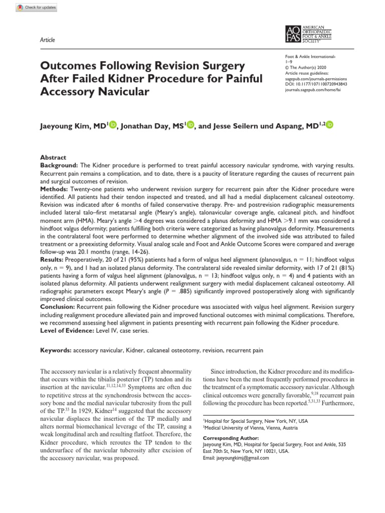 CX Revision de Kidner Surgery | PDF | Foot | Ankle