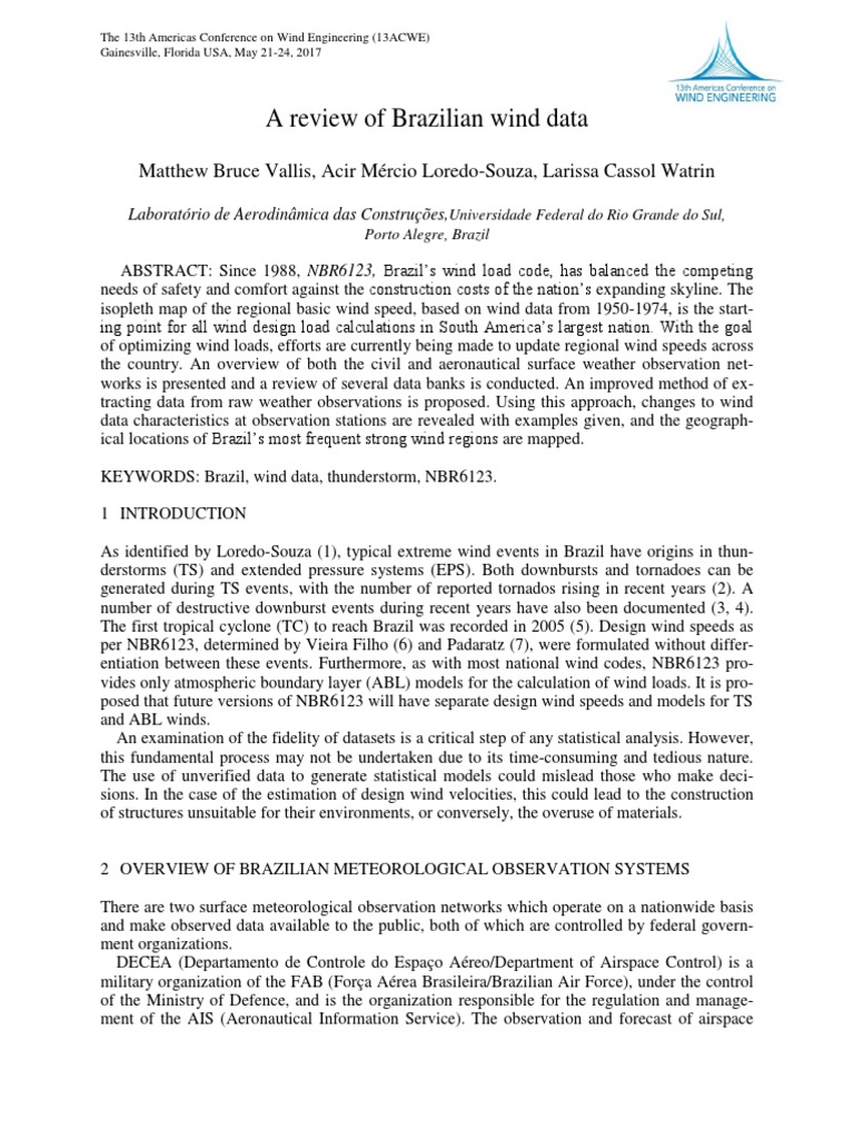 Brazilian Wind Data Review and Updates | PDF | Branches Of Meteorology ...