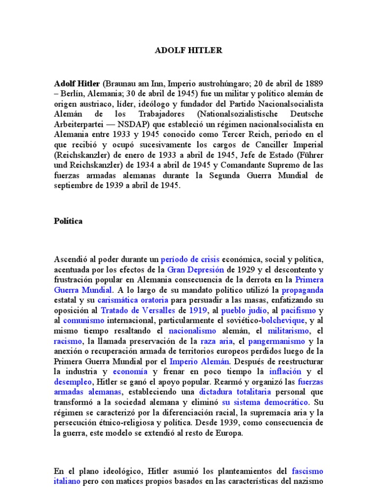Adolf Hitler | PDF