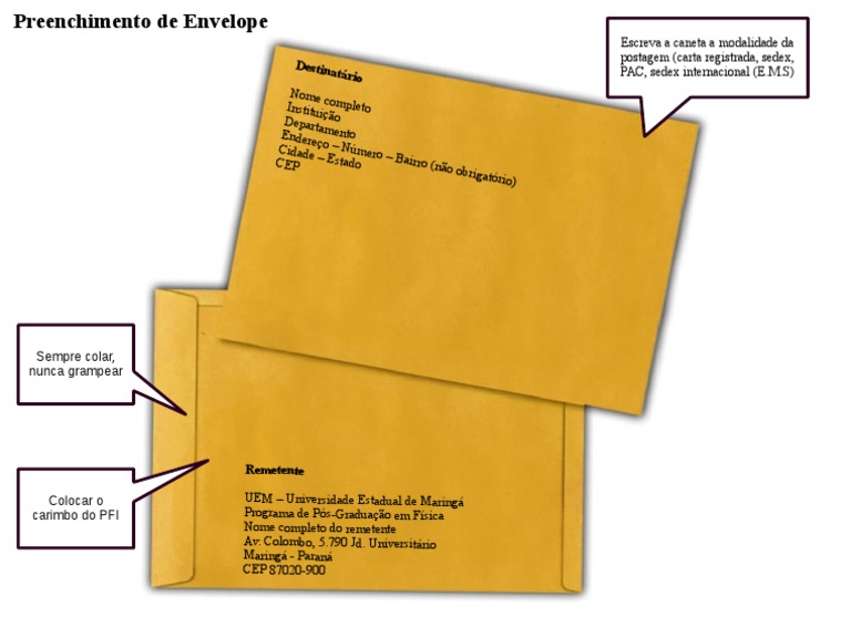Modelo Preenchimento de Envelope | PDF