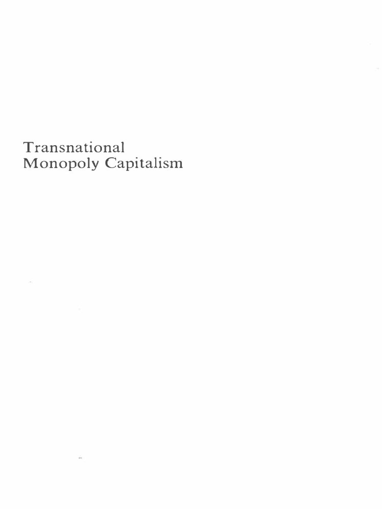 Keith Cowling, Roger Sugden - Transnational Monopoly Capitalism (1987 ...