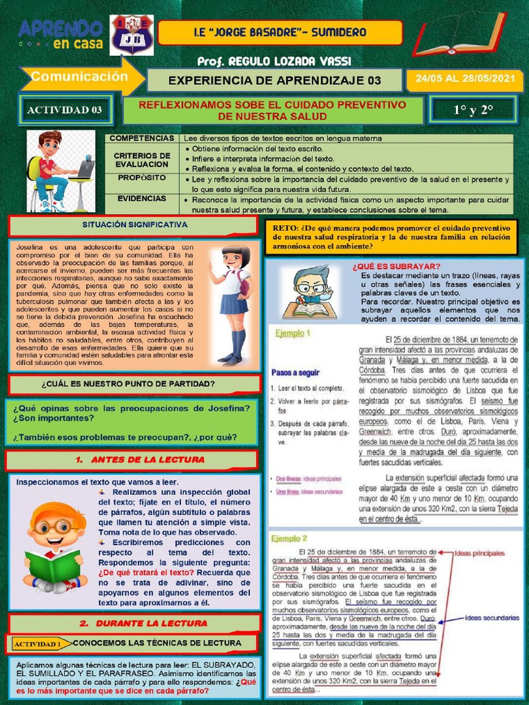 Comunicación 1° y 2° Exp. Ap III Act. 03 | PDF