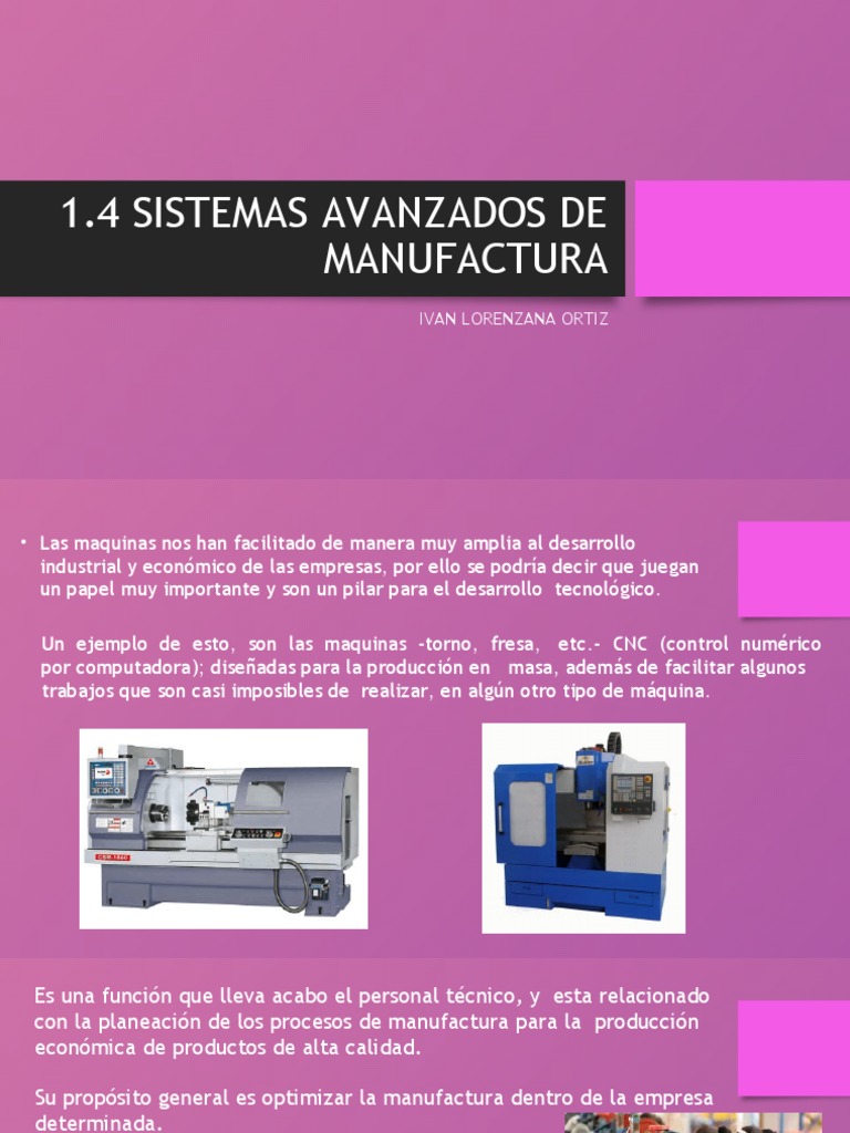 1.4 Sistemas Avanzados de Manufactura | PDF