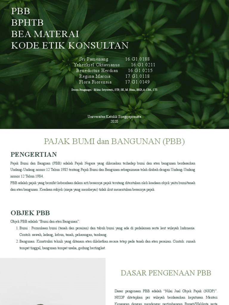 Ringkasan Materi PBB, BPHTB, Bea Materai | PDF