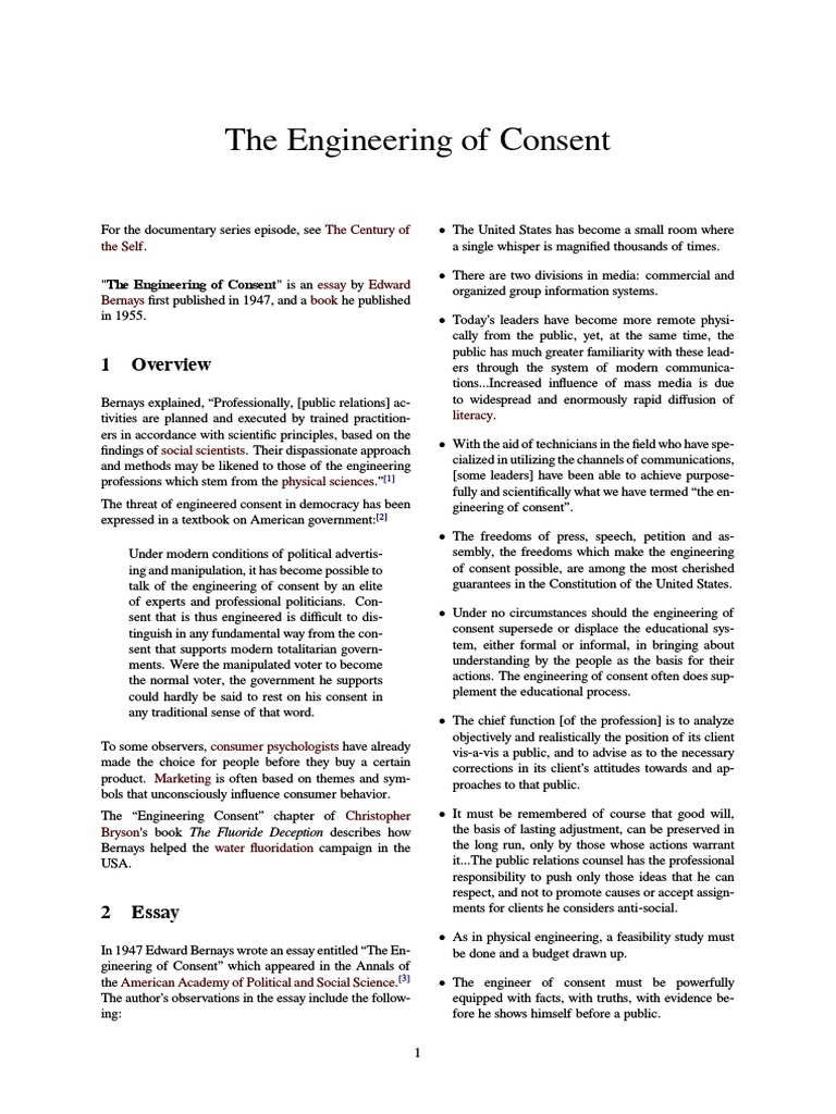The Engineering of Consent Explained | PDF | Psychological Concepts ...