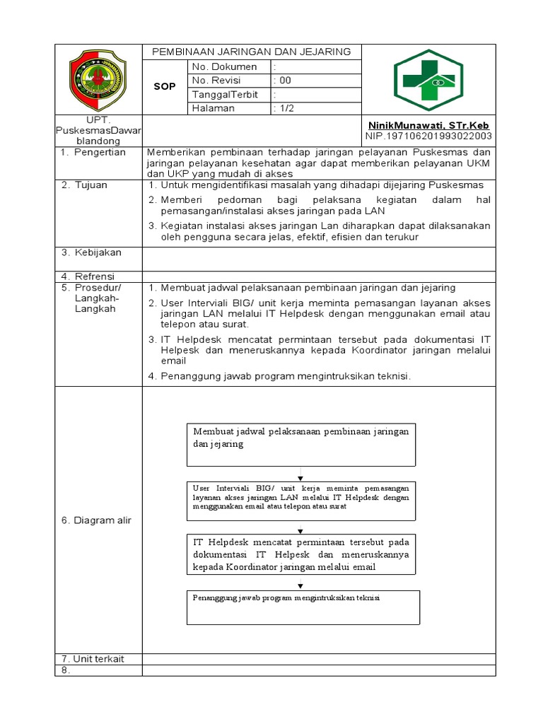 Sop Pembinaan Jaringan Dan Jejaring | PDF