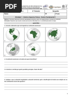 Avaliacao 5o.ano GEO 2o.bim | PDF | Américas | América do Sul