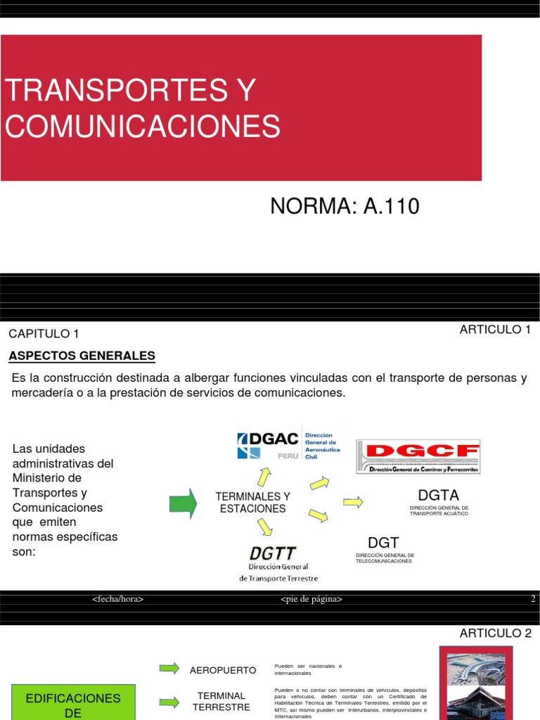 Norma A.110 para Terminales Terrestres | PDF | Aeropuerto | Transporte
