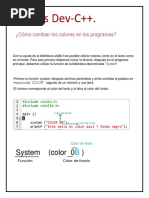 Colores en Programacion C++ Completo | PDF